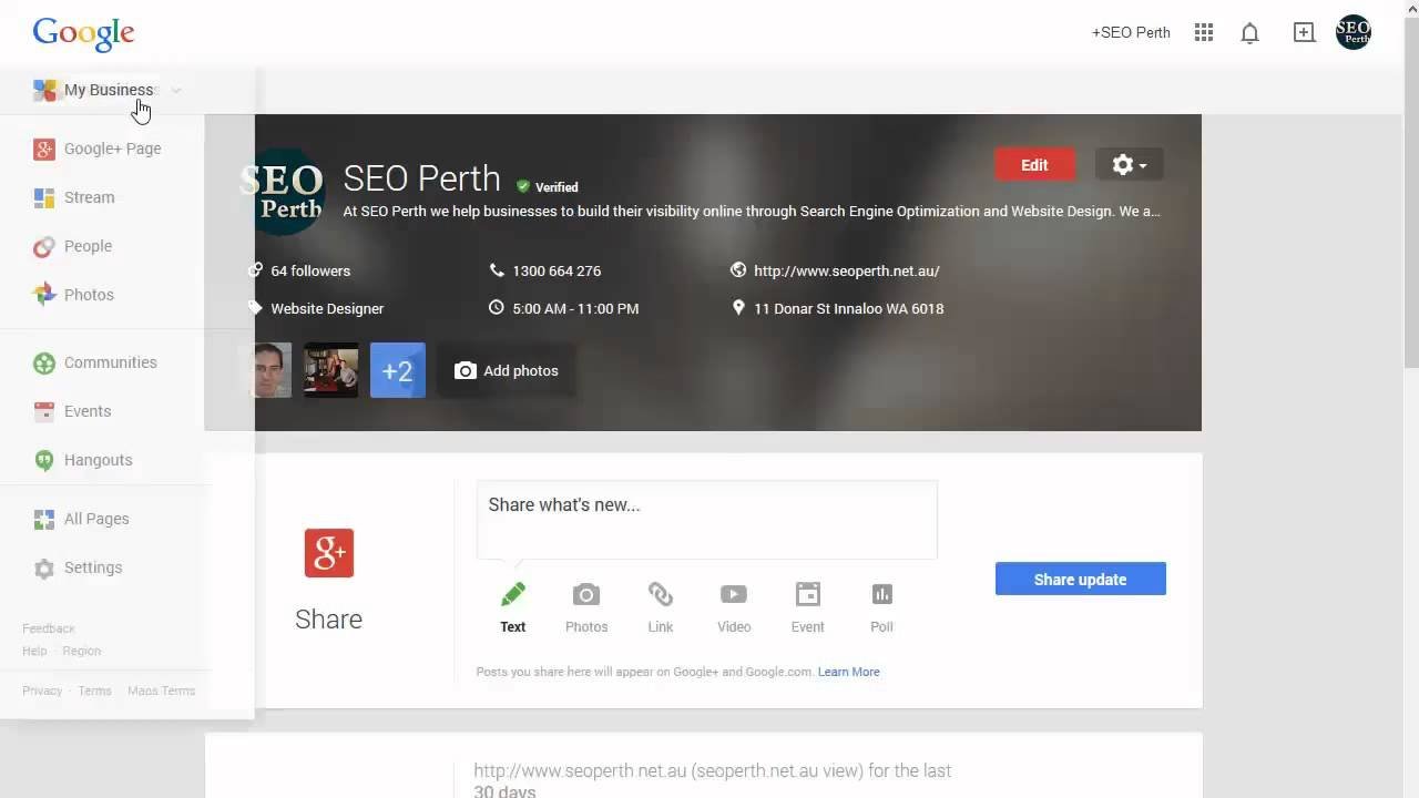 Google Plus Business Cover Image Change